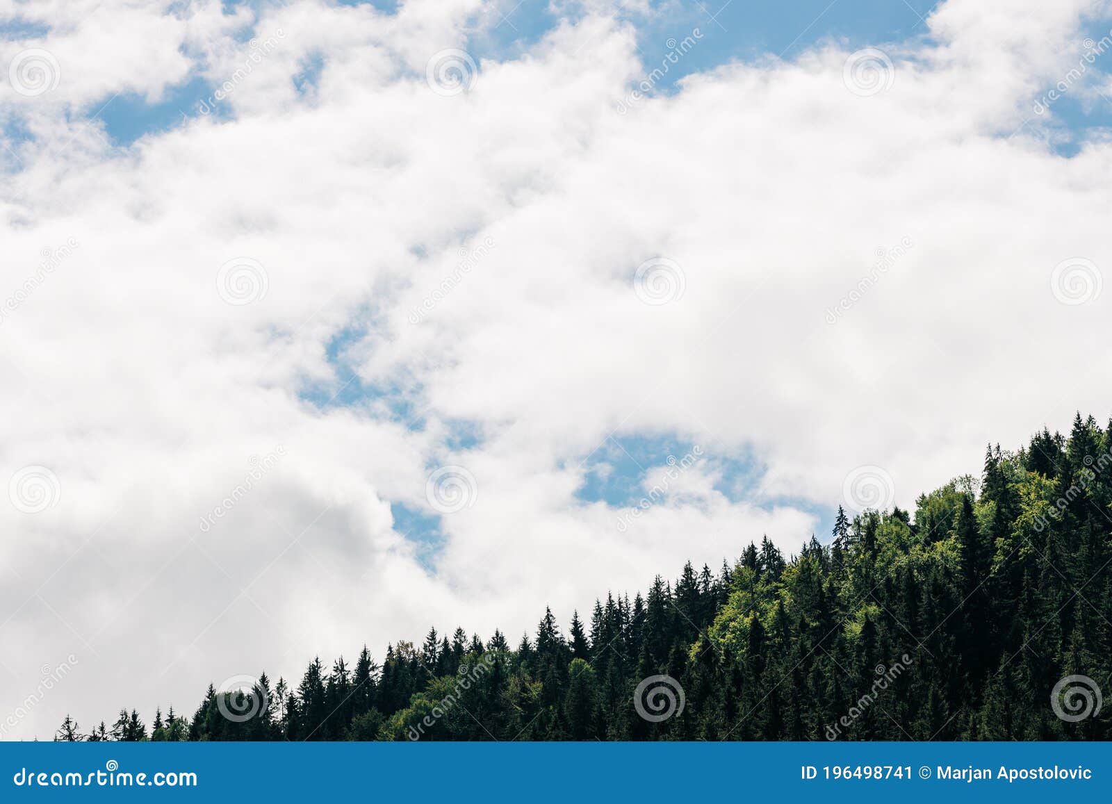 View of the Mountain Forest and a Sky Stock Image - Image of forest ...