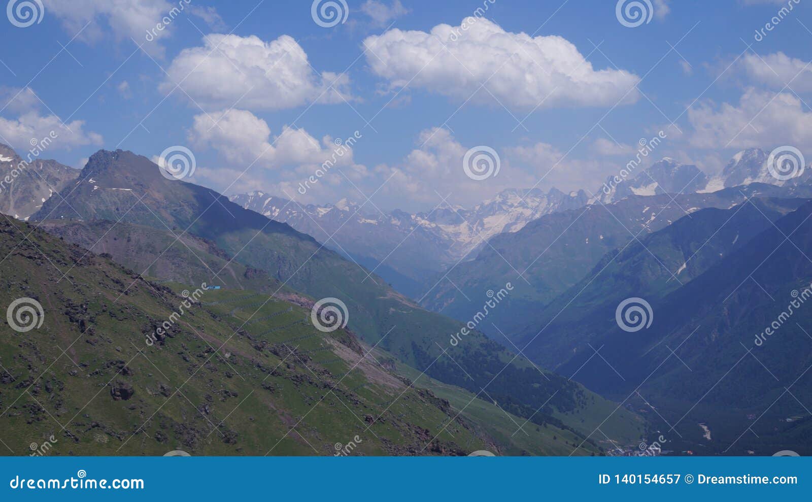 View of the Mountain Gorge in the Caucasus Stock Image - Image of ...