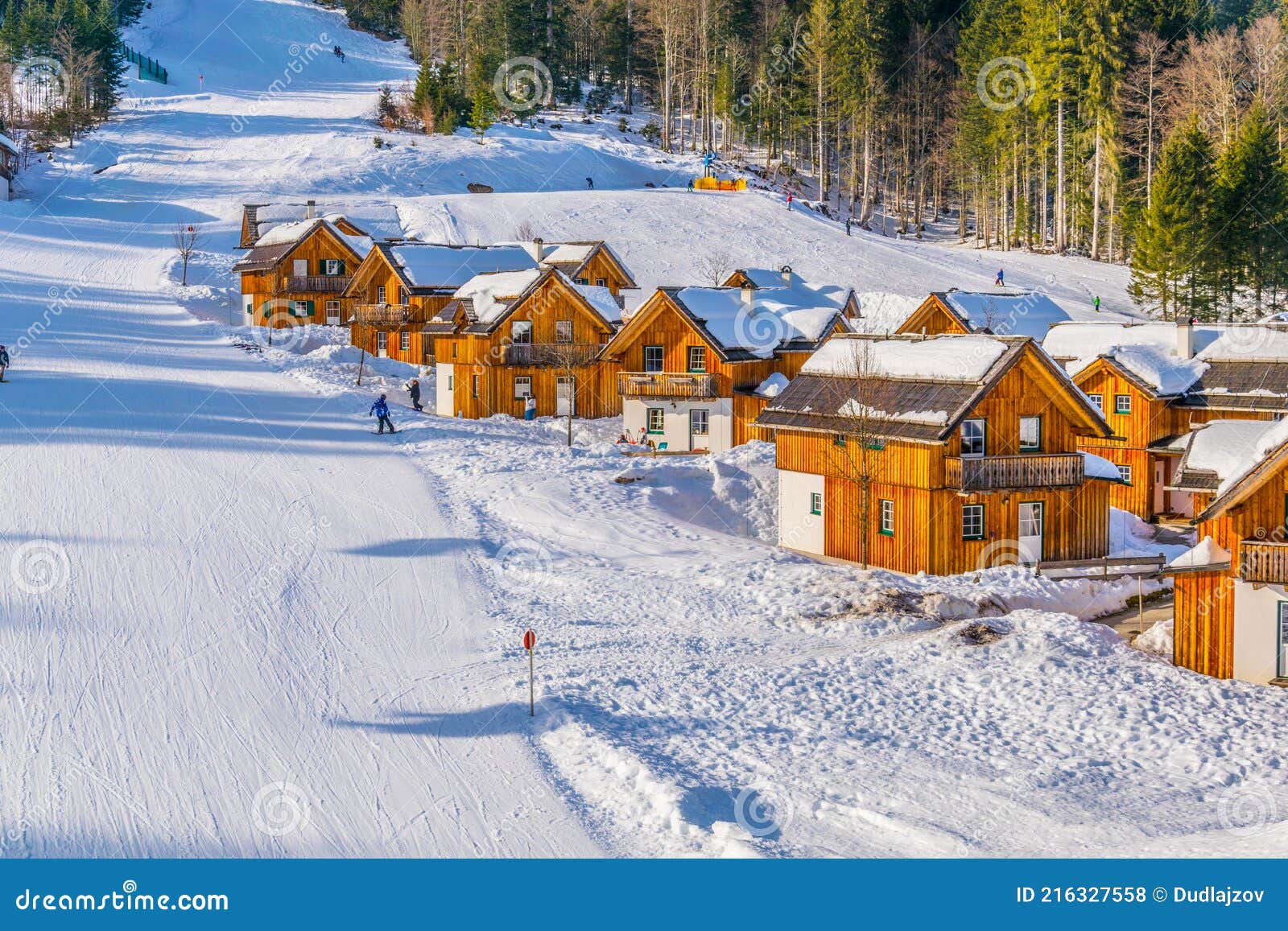 View of Mountain Huts in Bad Aussee, Austria Stock Photo - Image of ...