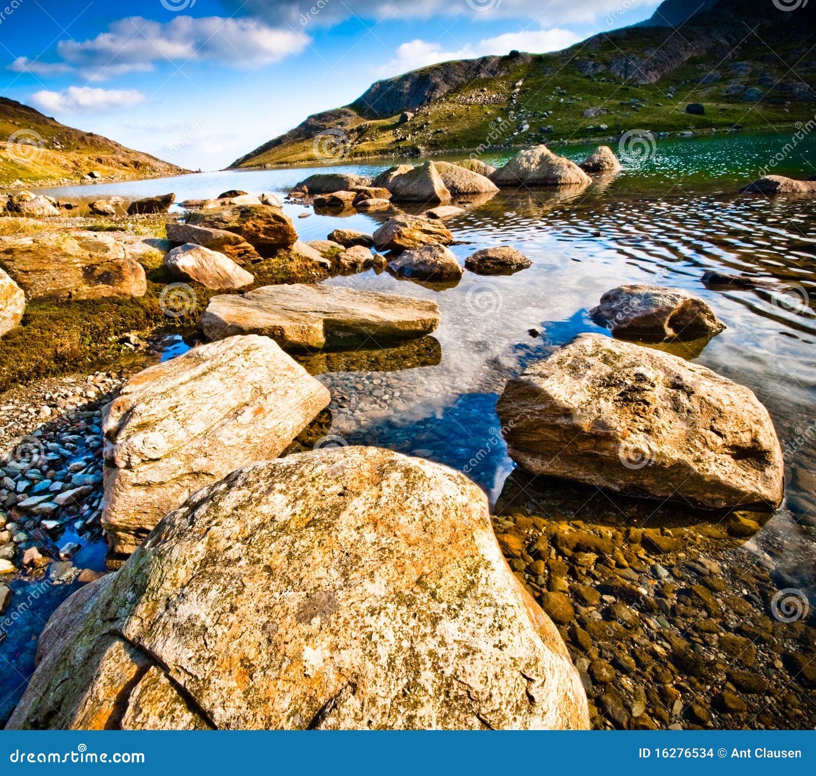 View of Mountain Lake from Foot Level Stock Photo - Image of wilderness ...