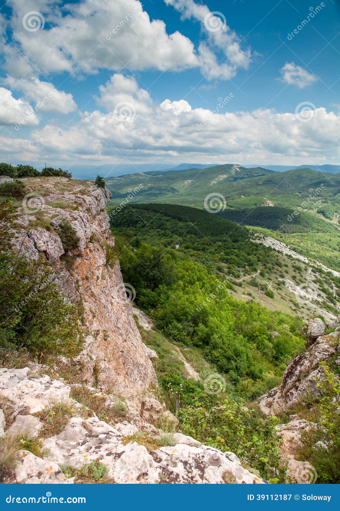 View from Mountain. Mangup Kale, Crimea, Ukraine Stock Image - Image of ...