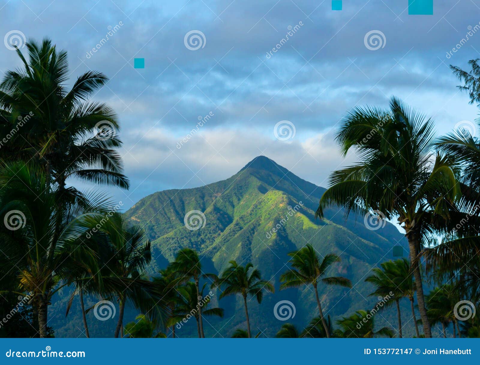A Beautiful Maui Mountain View Stock Image - Image of mountain, peak ...