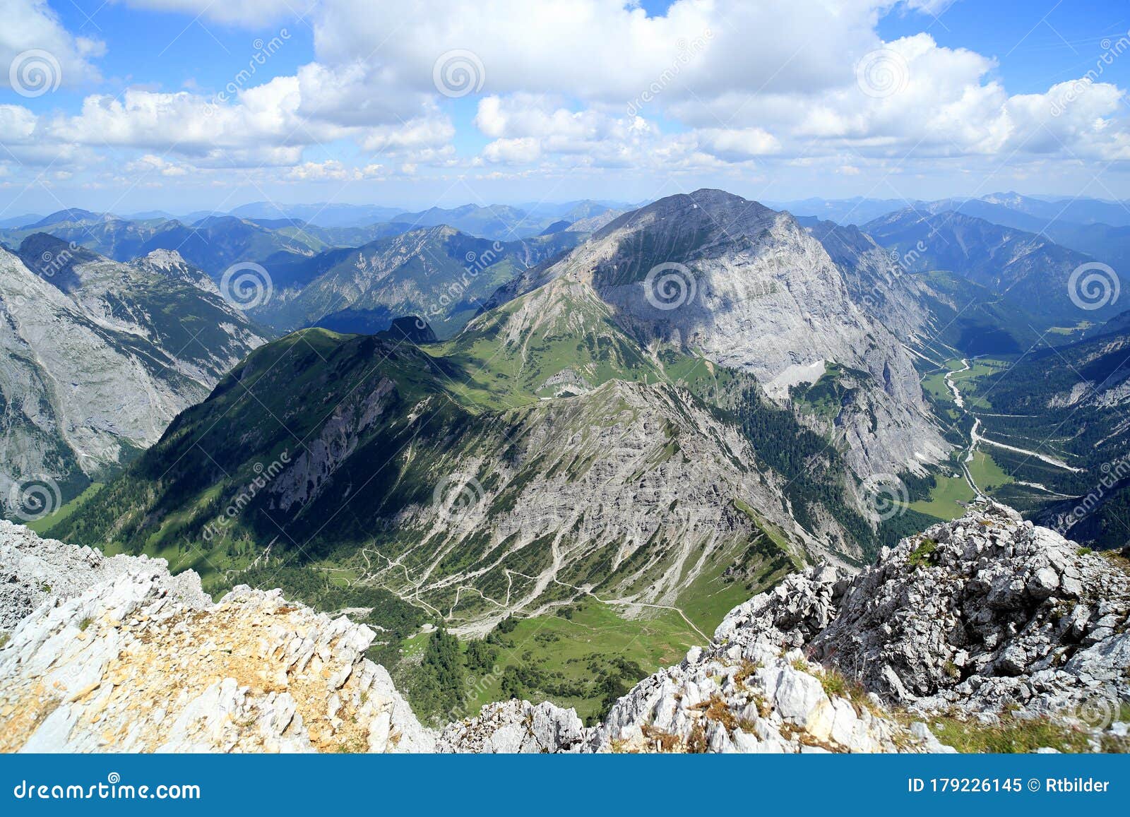 View from a mountain peak stock image. Image of mountain - 179226145