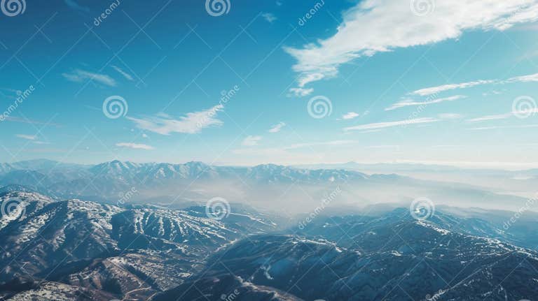 A View of a Mountain Range from a Plane Stock Image - Image of dramatic ...