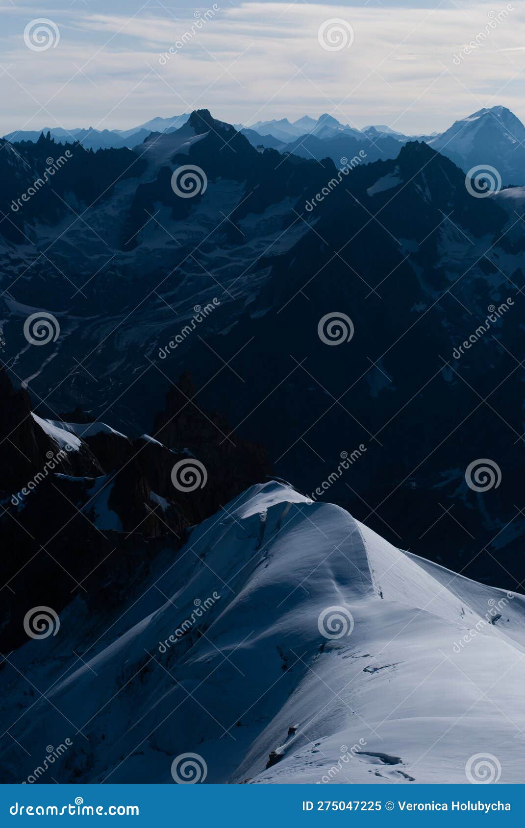 View on Mountain Range in Snow in Alps Stock Image - Image of winter ...