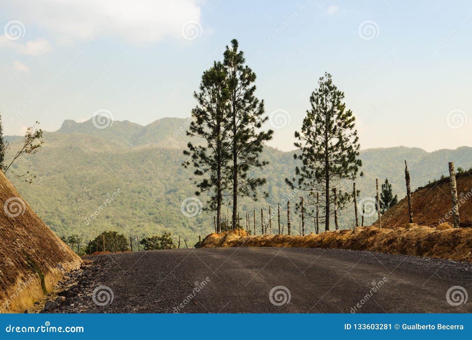 View of a Mountain Road in the Central Part of Panama Stock Image ...