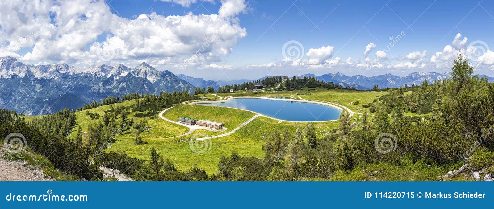 View from the Mountain Top Hoess in Hinterstoder at the Austrian Stock ...