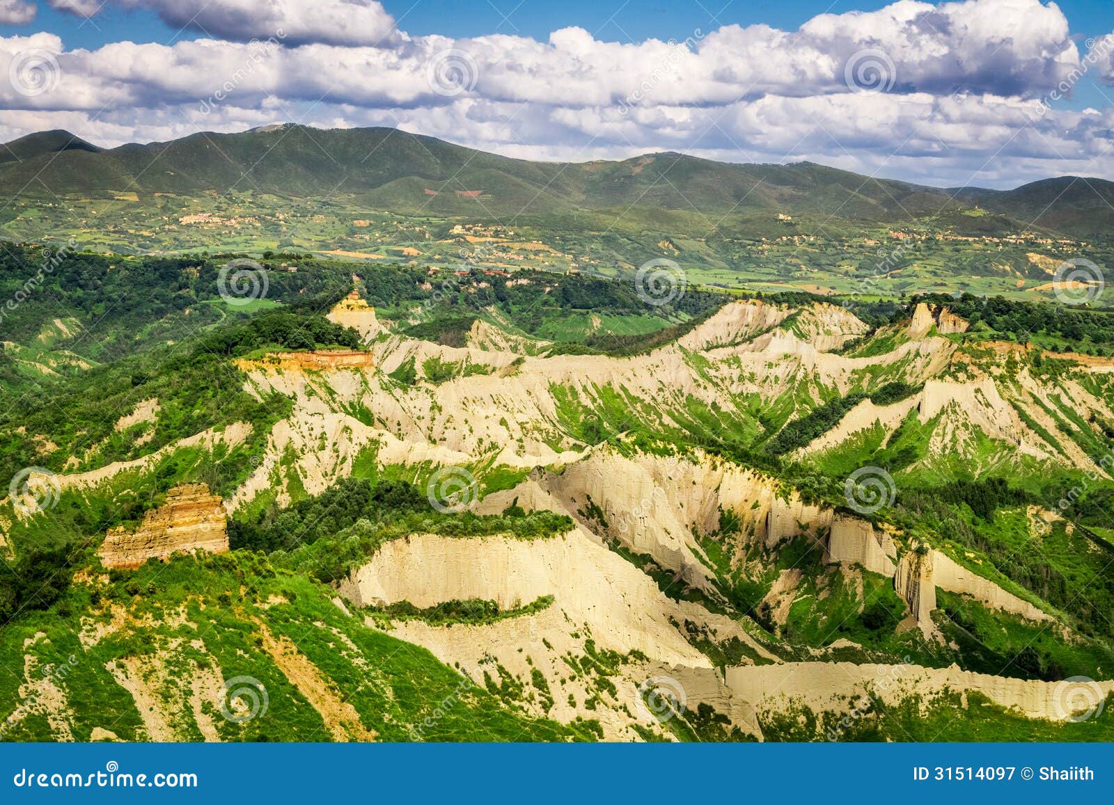 View of the Mountainous Terrain in Tuscany Stock Image - Image of ...