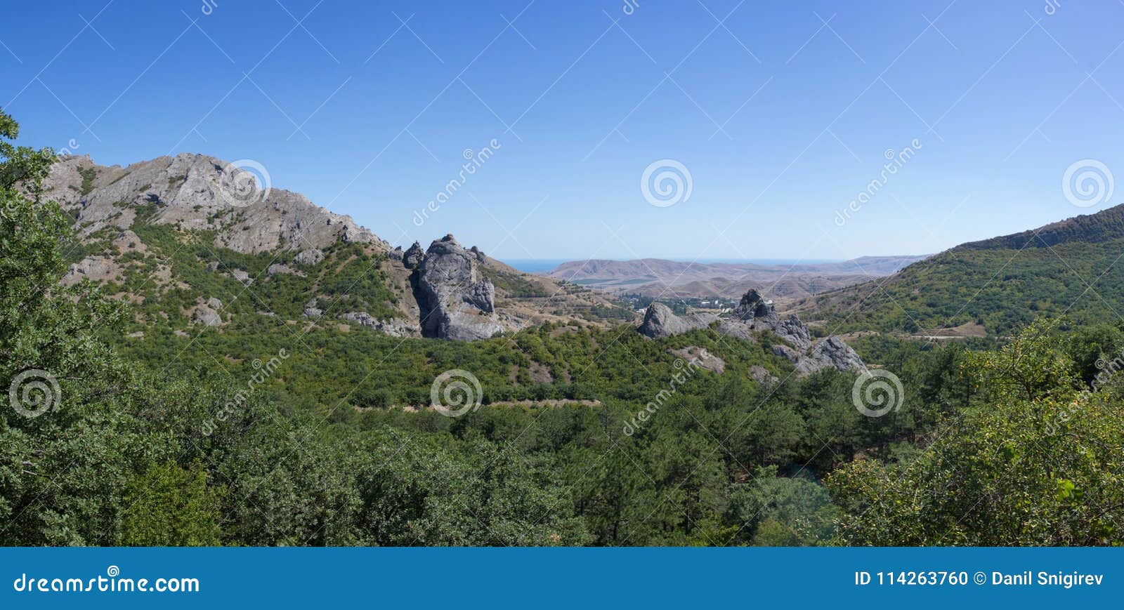 A View of the Mountains in a Cloudless Summer Day. Editorial Image ...