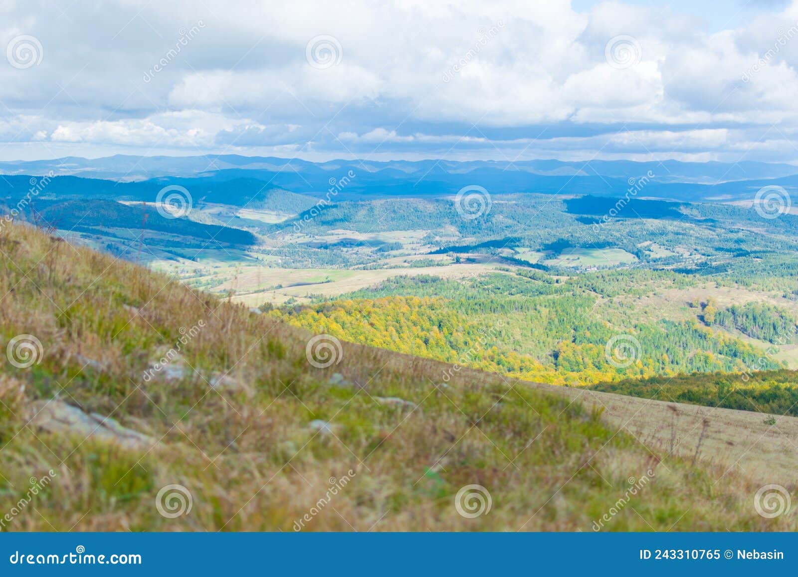 View of the Mountains and Highlands in the Fall Stock Image - Image of ...