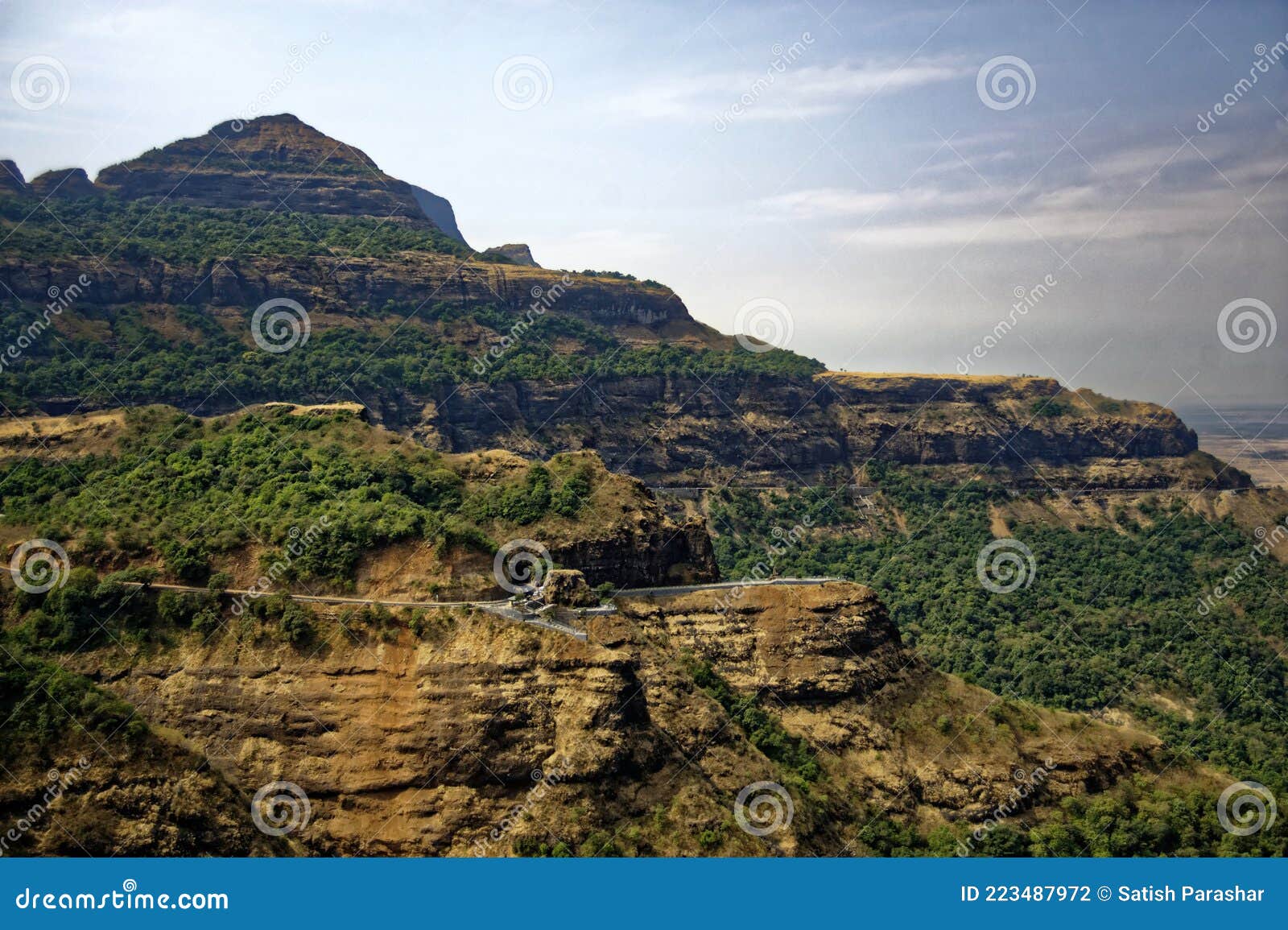 View of a Mountains at Malshej Ghat Stock Photo - Image of ruins ...