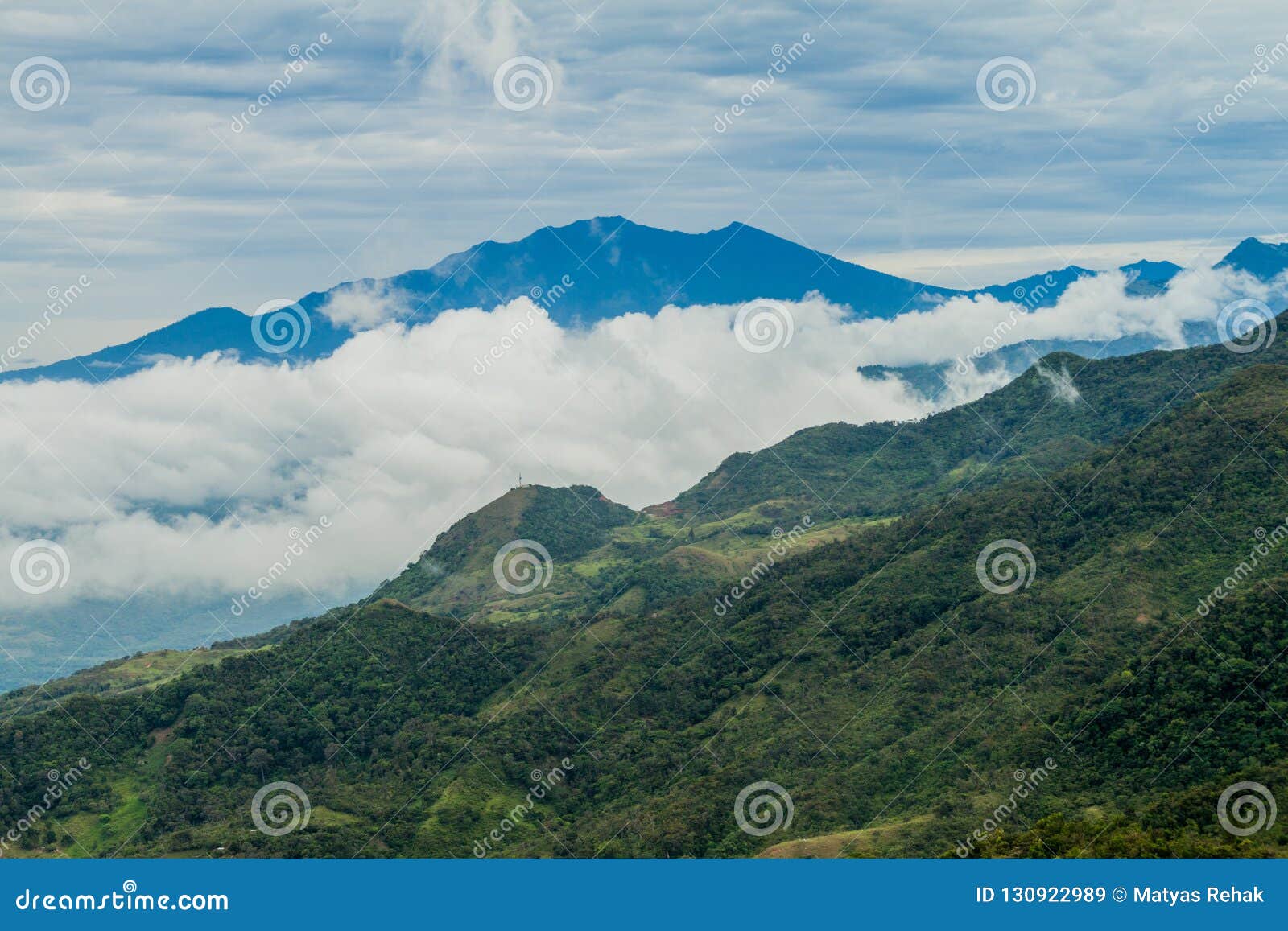 View of Mountains in Panama, Baru Volcano in the Backgrou Stock Image ...
