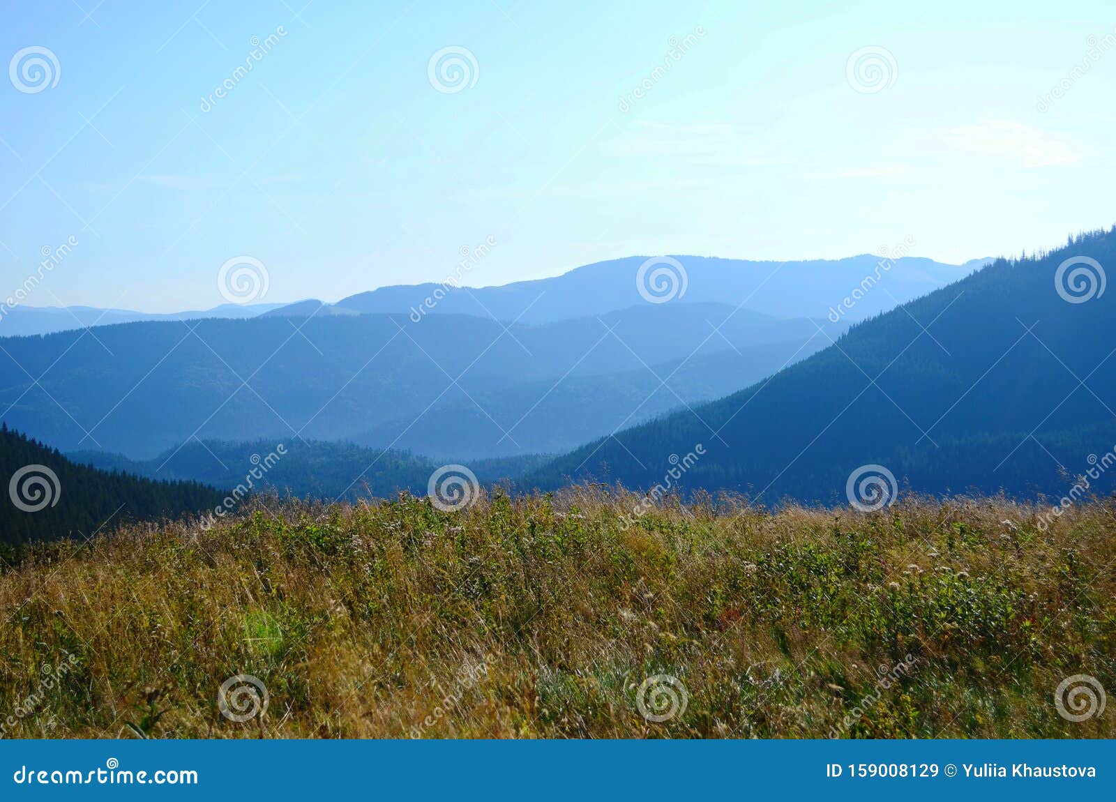 Beautiful View of the Mountains on a Sunny Summer Day Stock Image ...