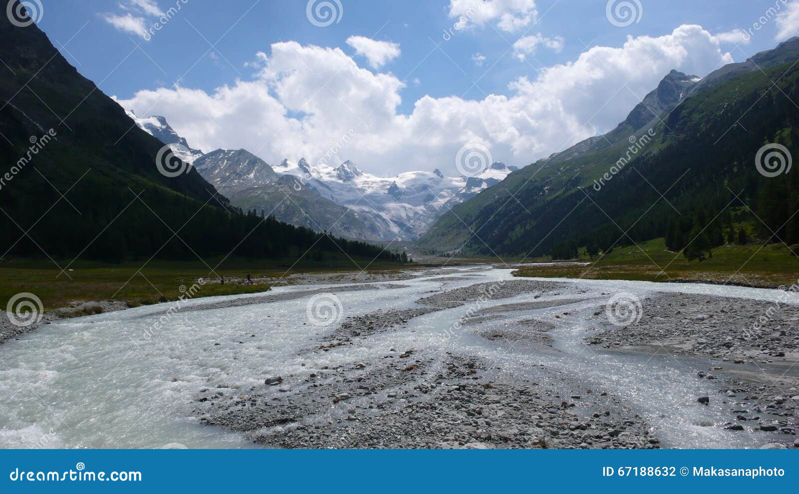 Roseg Valley in Switzerland Stock Photo - Image of switzerland, view ...