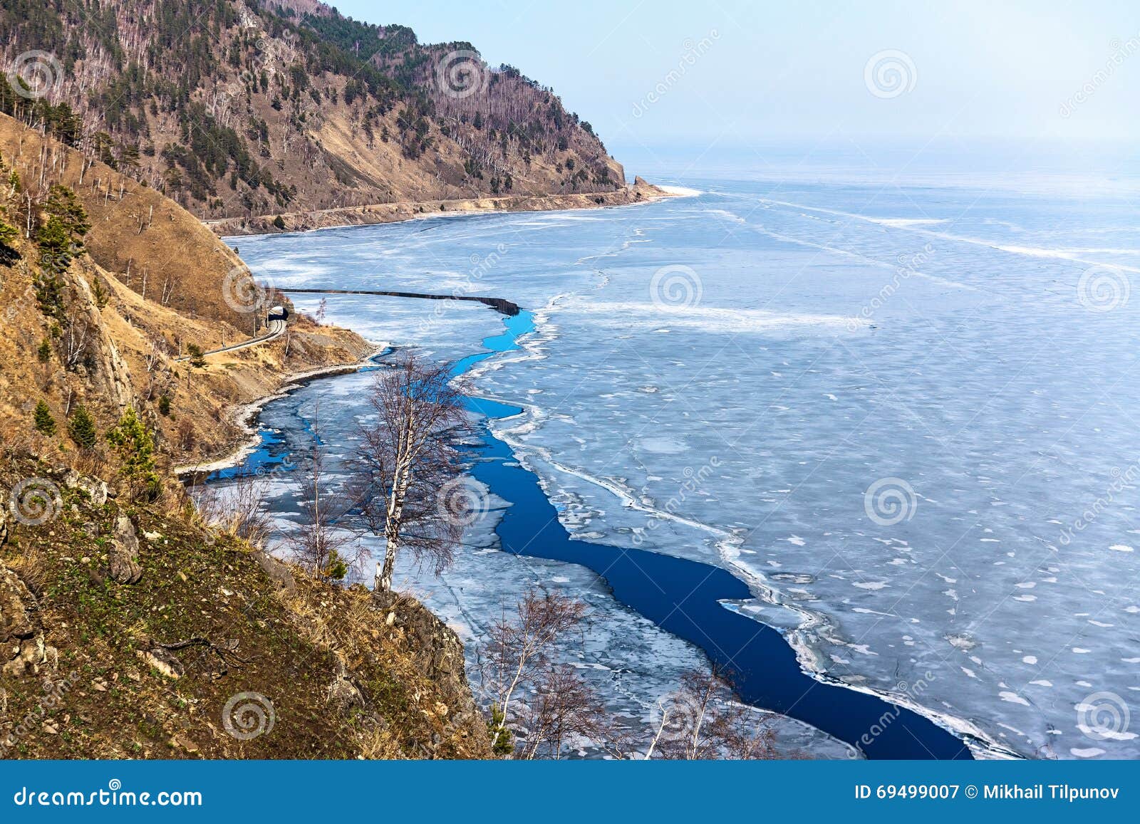 View from the Mountains To Lake Baikal Stock Image - Image of eastern ...