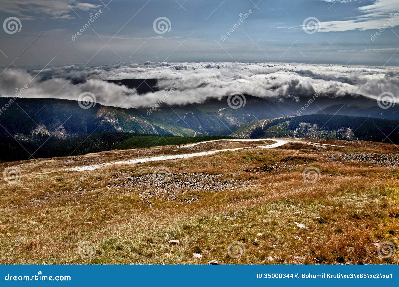 View from Mountains To the Valley Inversion Stock Photo - Image of ...