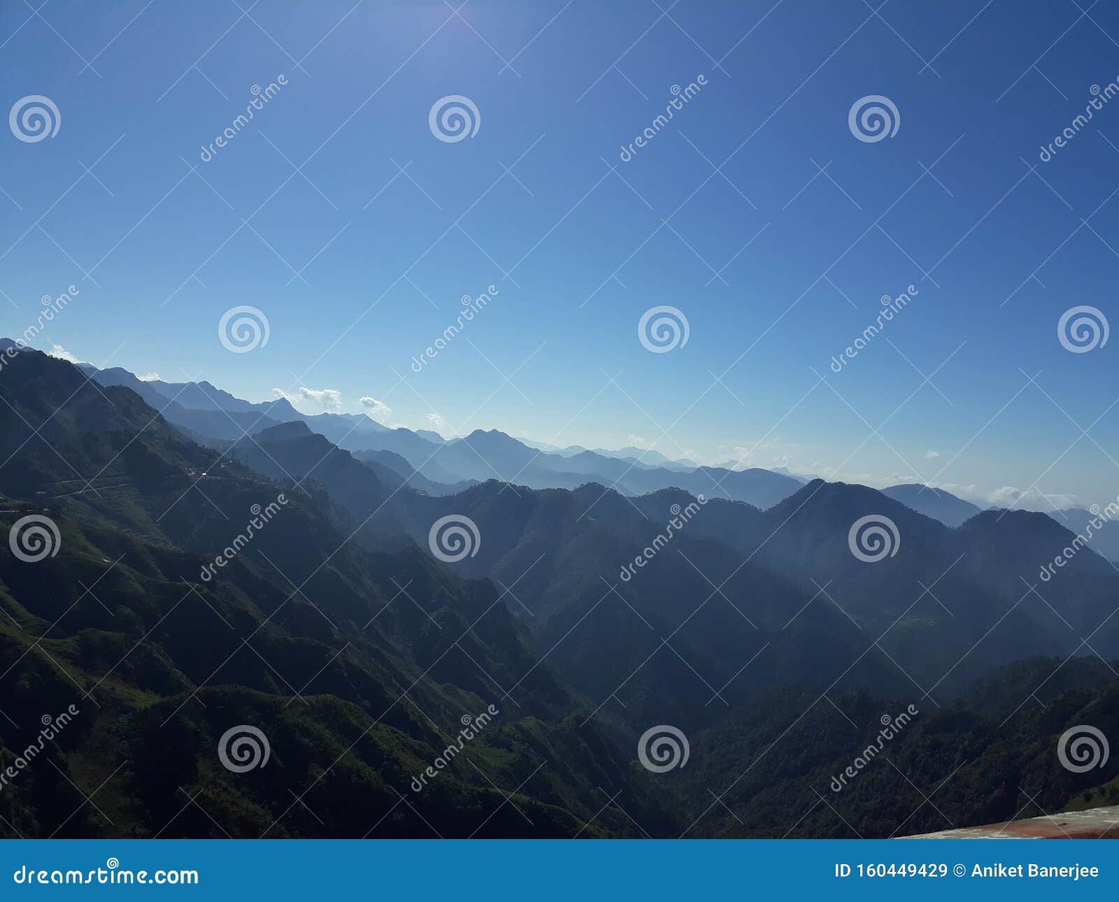 Line of Mountains Under the Blue Sky. Stock Image - Image of mountain ...