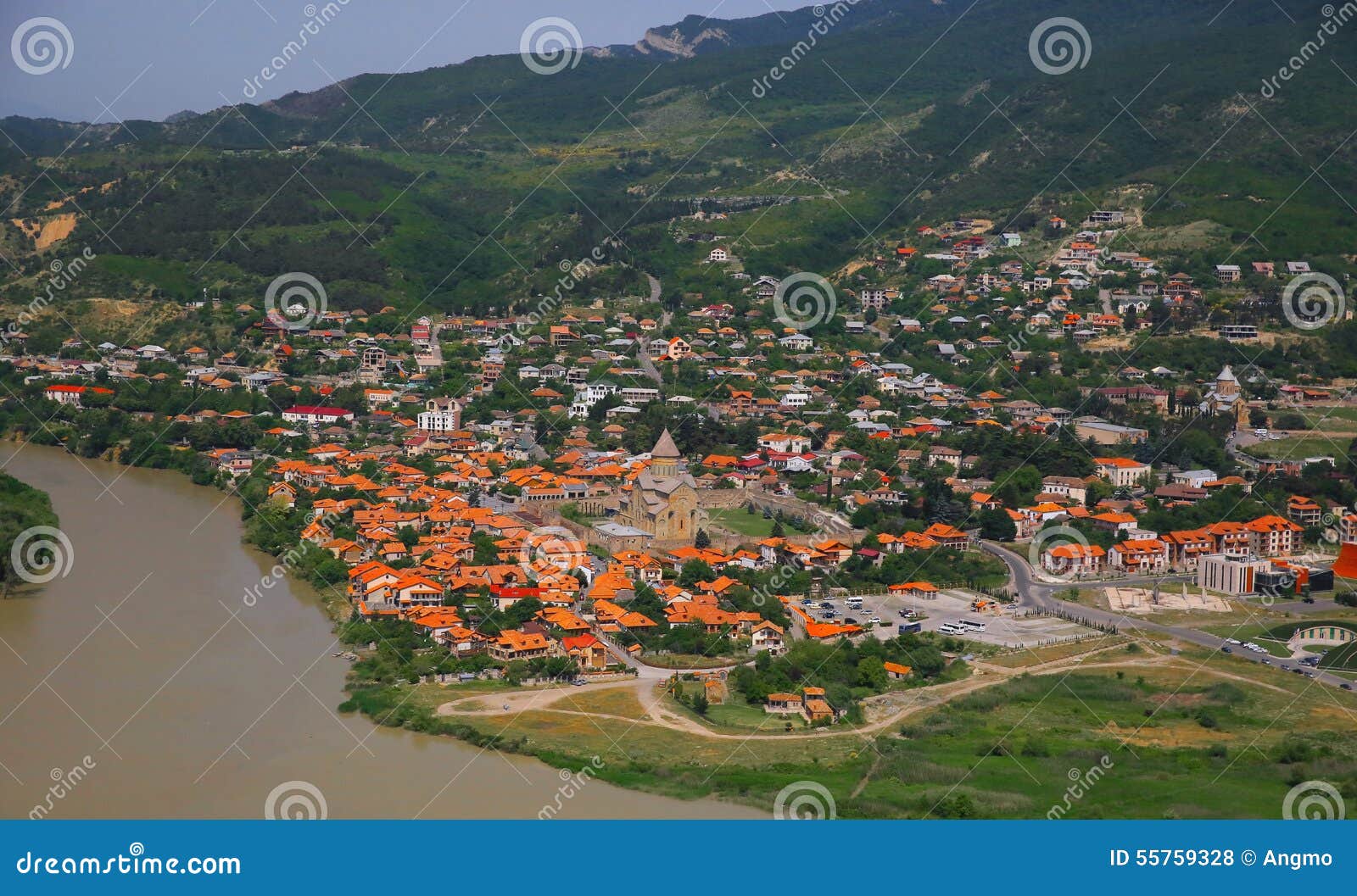 View of Mtskheta , Georgia editorial stock photo. Image of architecture ...