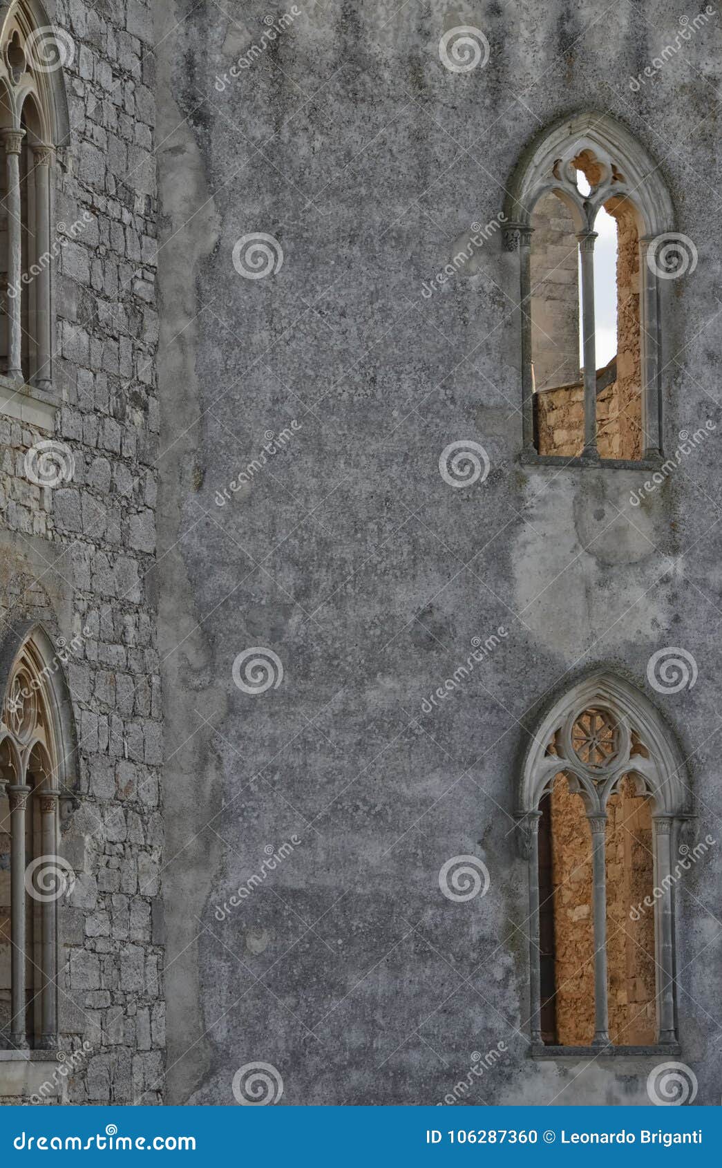 The Mullioned Windows of Donnafugata Castle Stock Photo - Image of ...