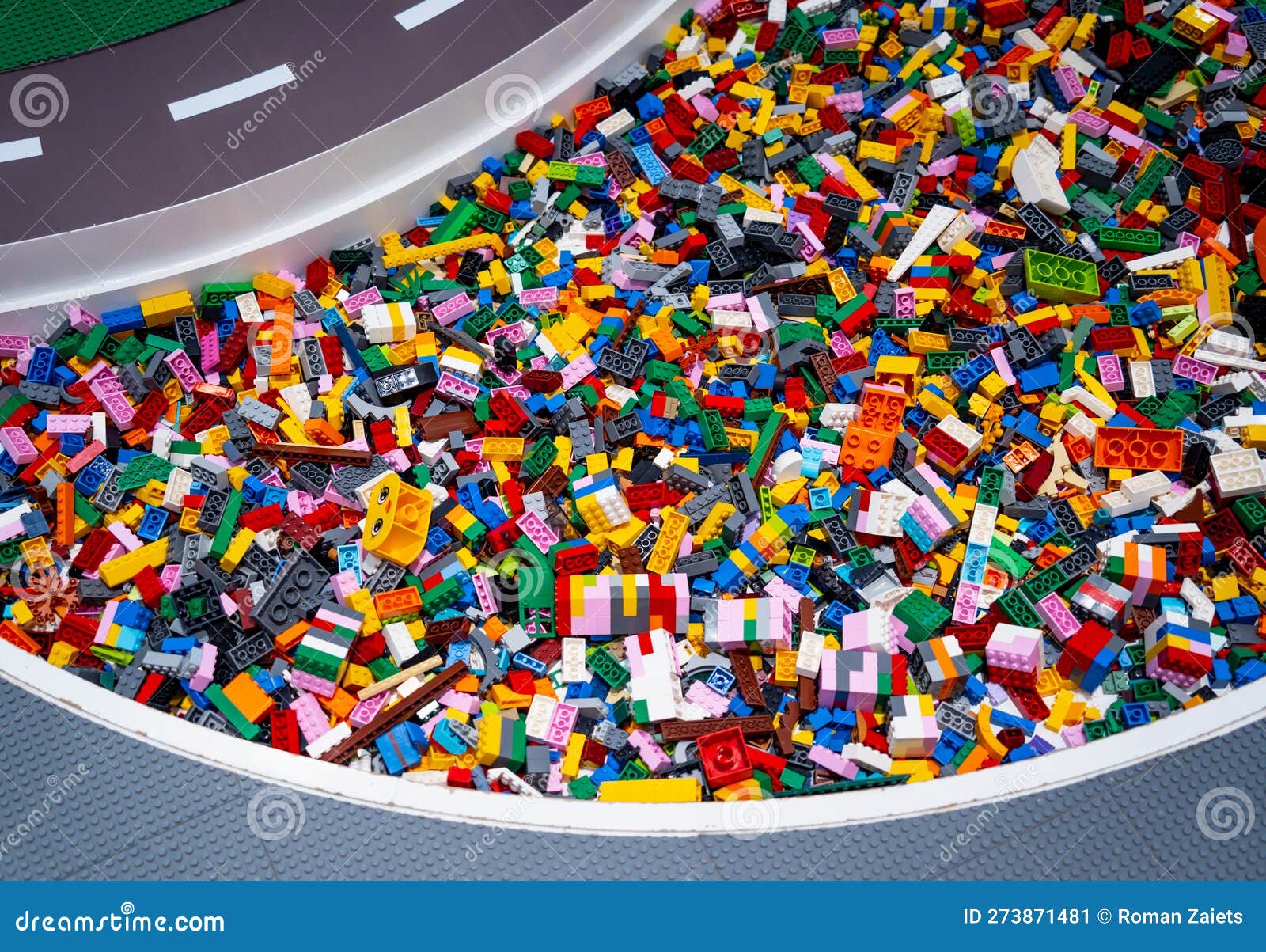 View on Multi Color Plastic Bricks at the Table. Editorial Photo ...