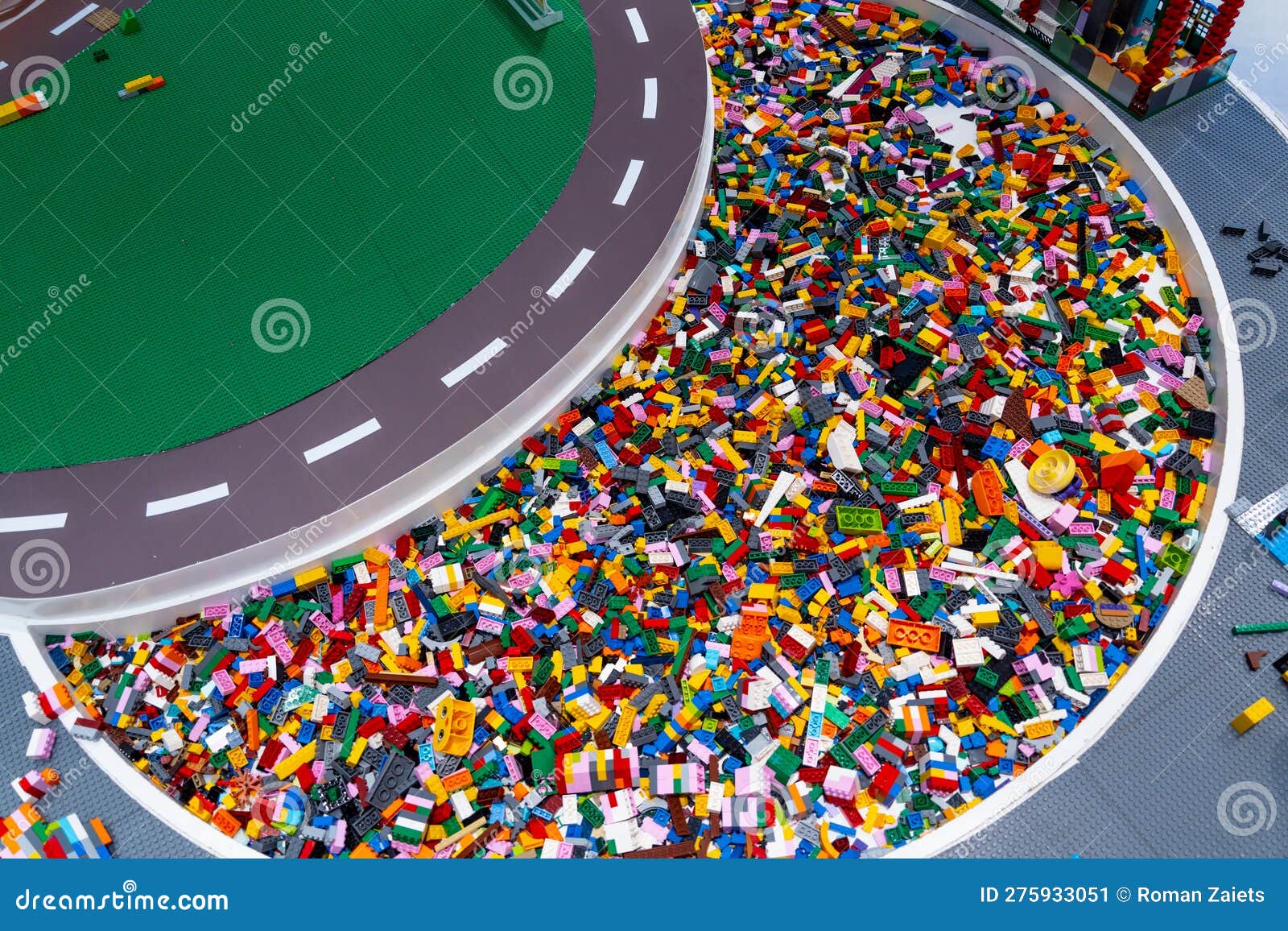View on Multi Color Plastic Bricks at the Table. Stock Image - Image of ...