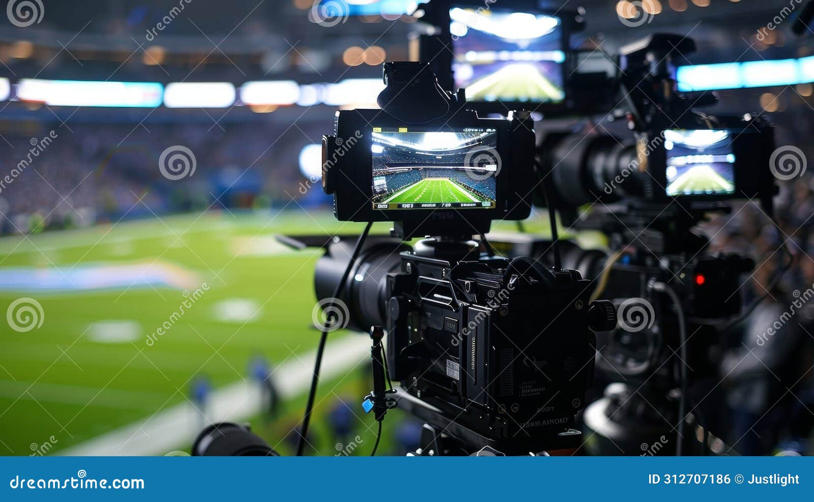 A View of the Multiple Camera Angles Set Up Around the Stadium ...