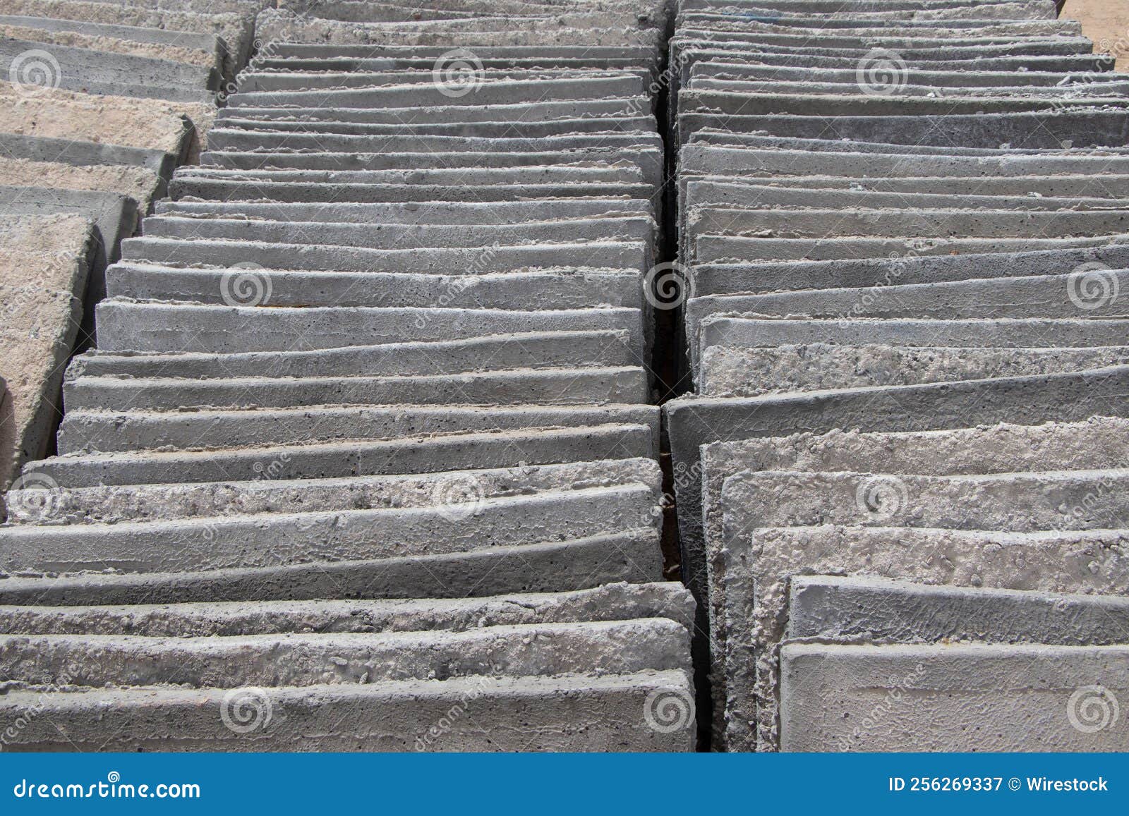 View of Multiple Cement Gray Bricks Structured Under the Sun Stock ...