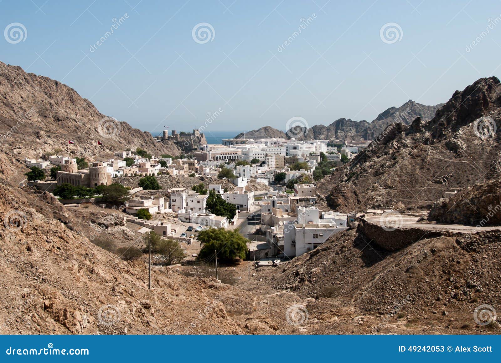 View of Muscat from the Hills Stock Image - Image of gulf, tradition ...