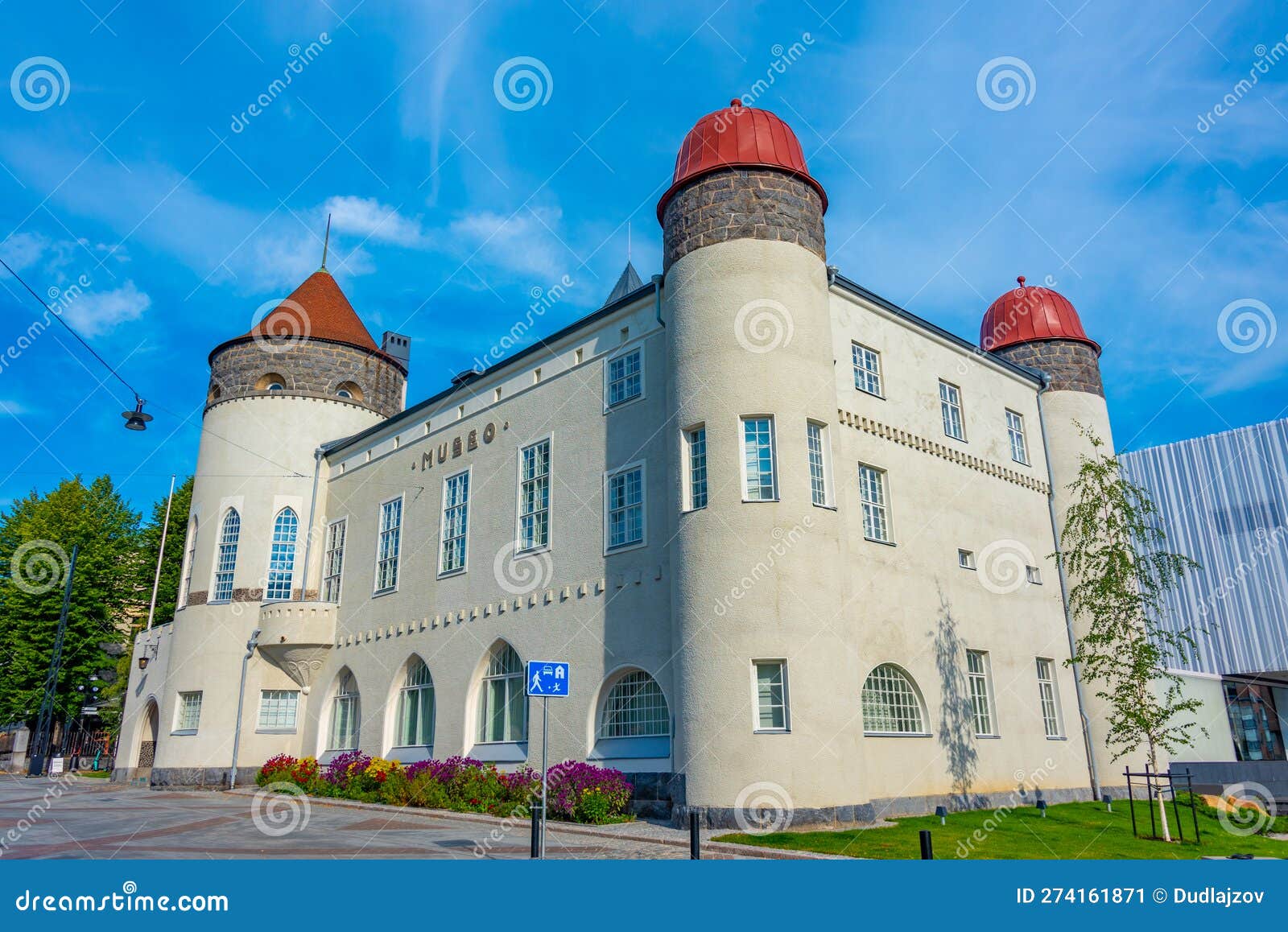 View of Museum of Kuopio in Finland Stock Illustration - Illustration ...