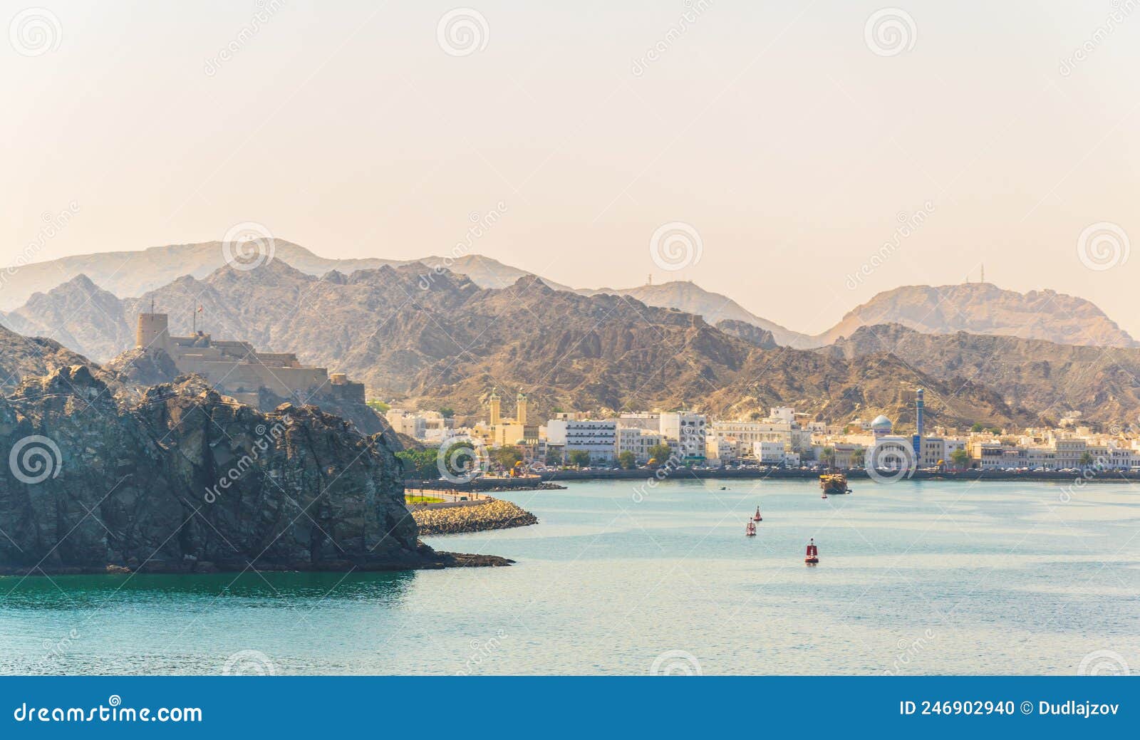 View of the Muttrah District in Muscat, Oman....IMAGE Stock Photo ...