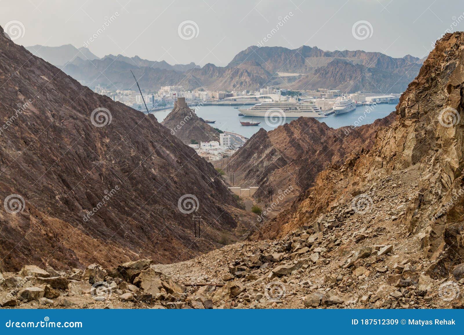 View of Muttrah Port in Muscat, Om Stock Image - Image of sultanate ...