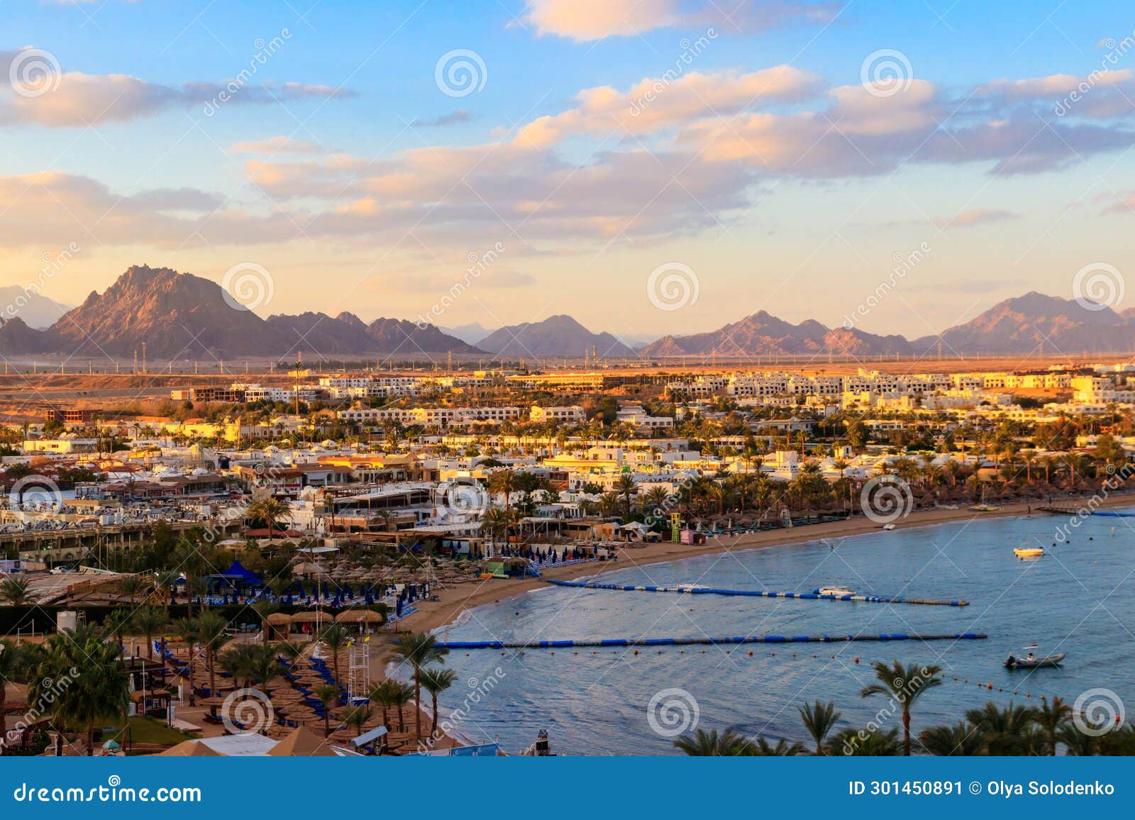 View of Naama Bay in Sharm El Sheikh, Egypt. Stock Image - Image of ...