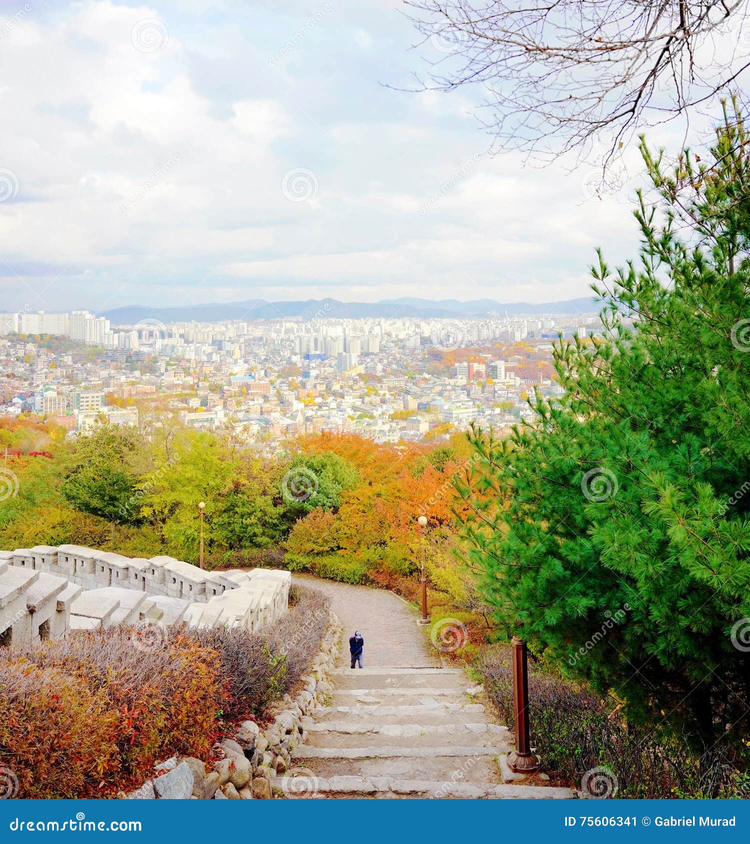 View from Naksan park stock image. Image of south, seoul - 75606341