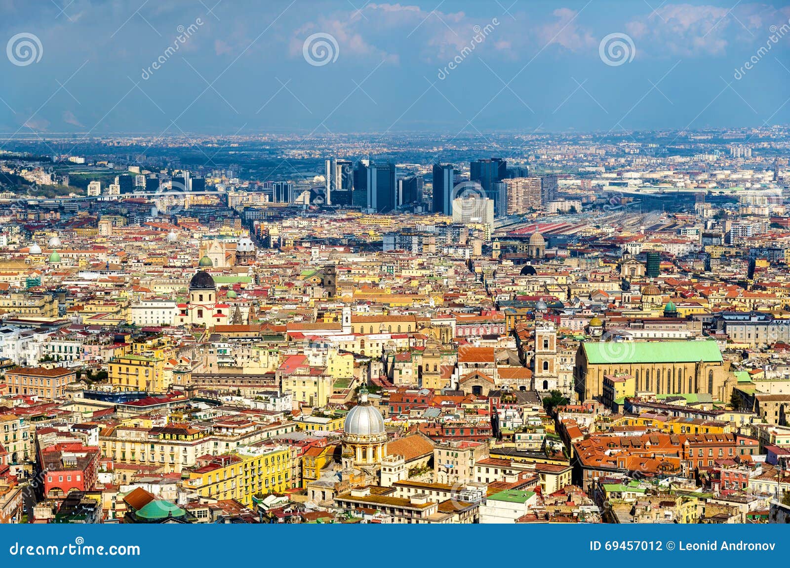 View of Naples Towards the Centro Direzionale and Napoli Centrale Stock ...