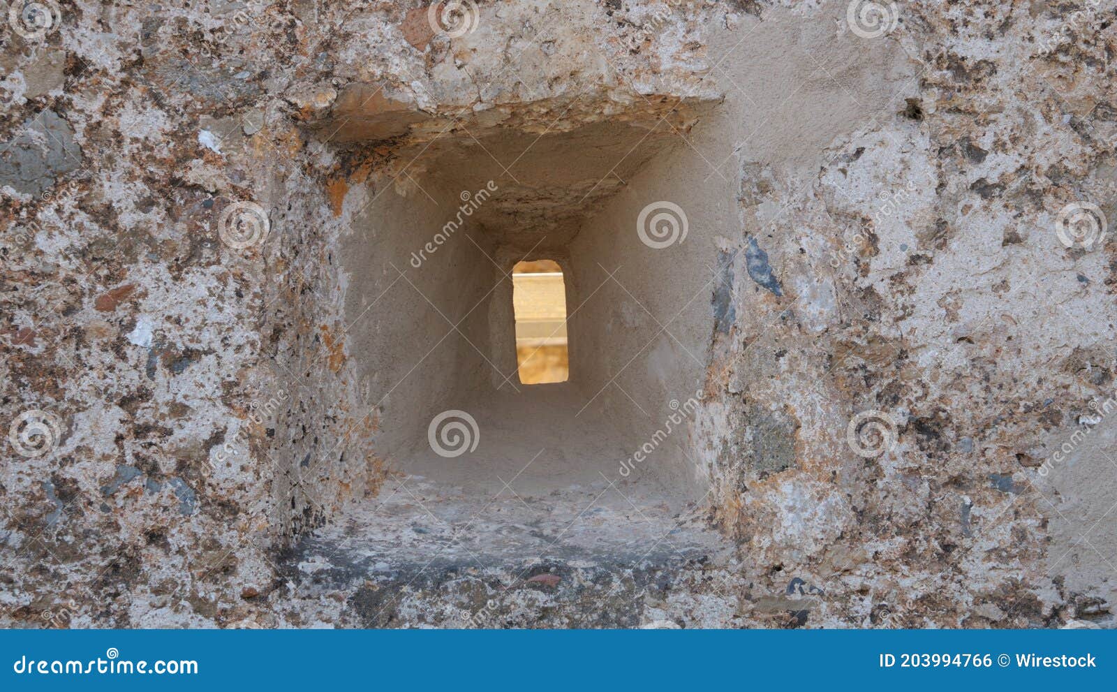 View of a narrow tunnel stock photo. Image of light - 203994766