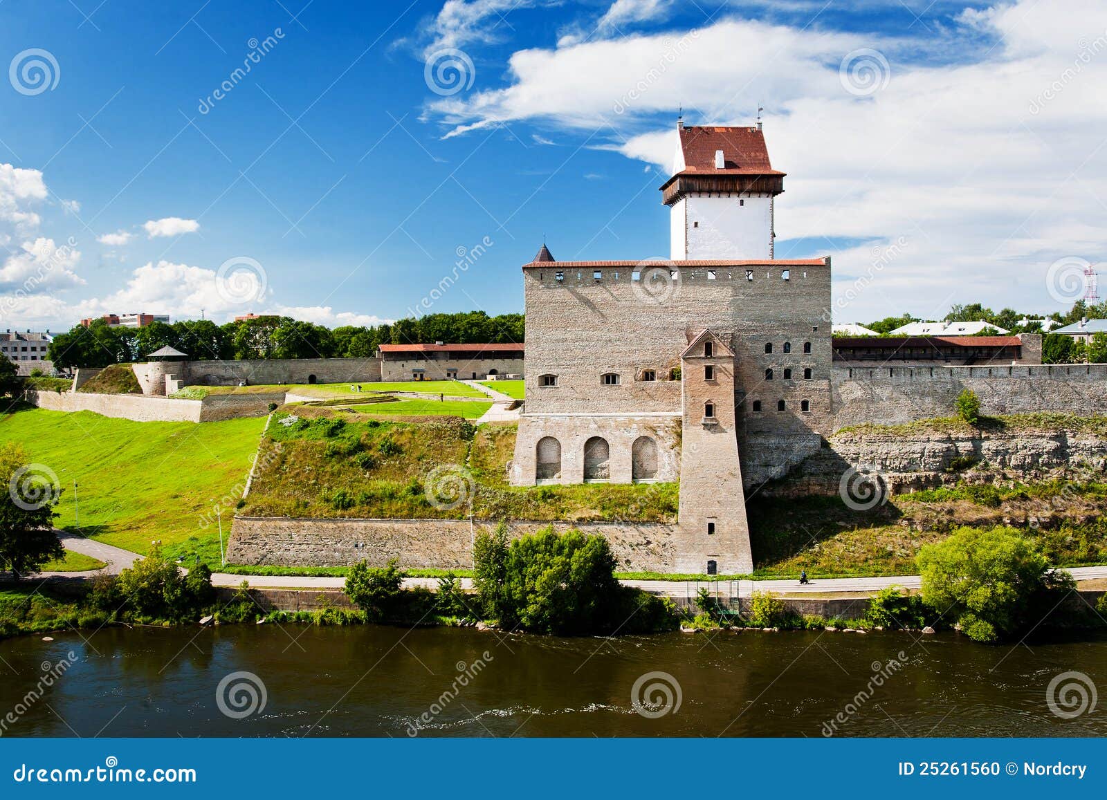 View of Narva Castle stock photo. Image of medieval, famous - 25261560