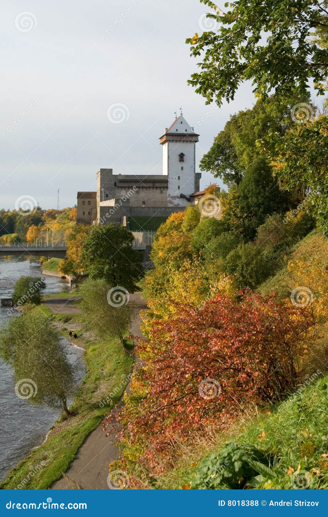 View of Narva Herman Castle Stock Photo - Image of white, water: 8018388