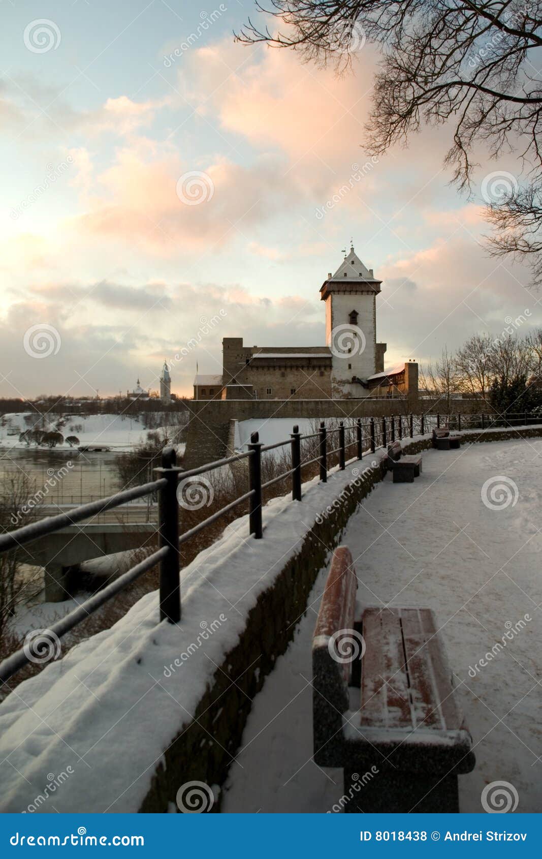 View of Narva Herman Castle Stock Photo - Image of river, water: 8018438