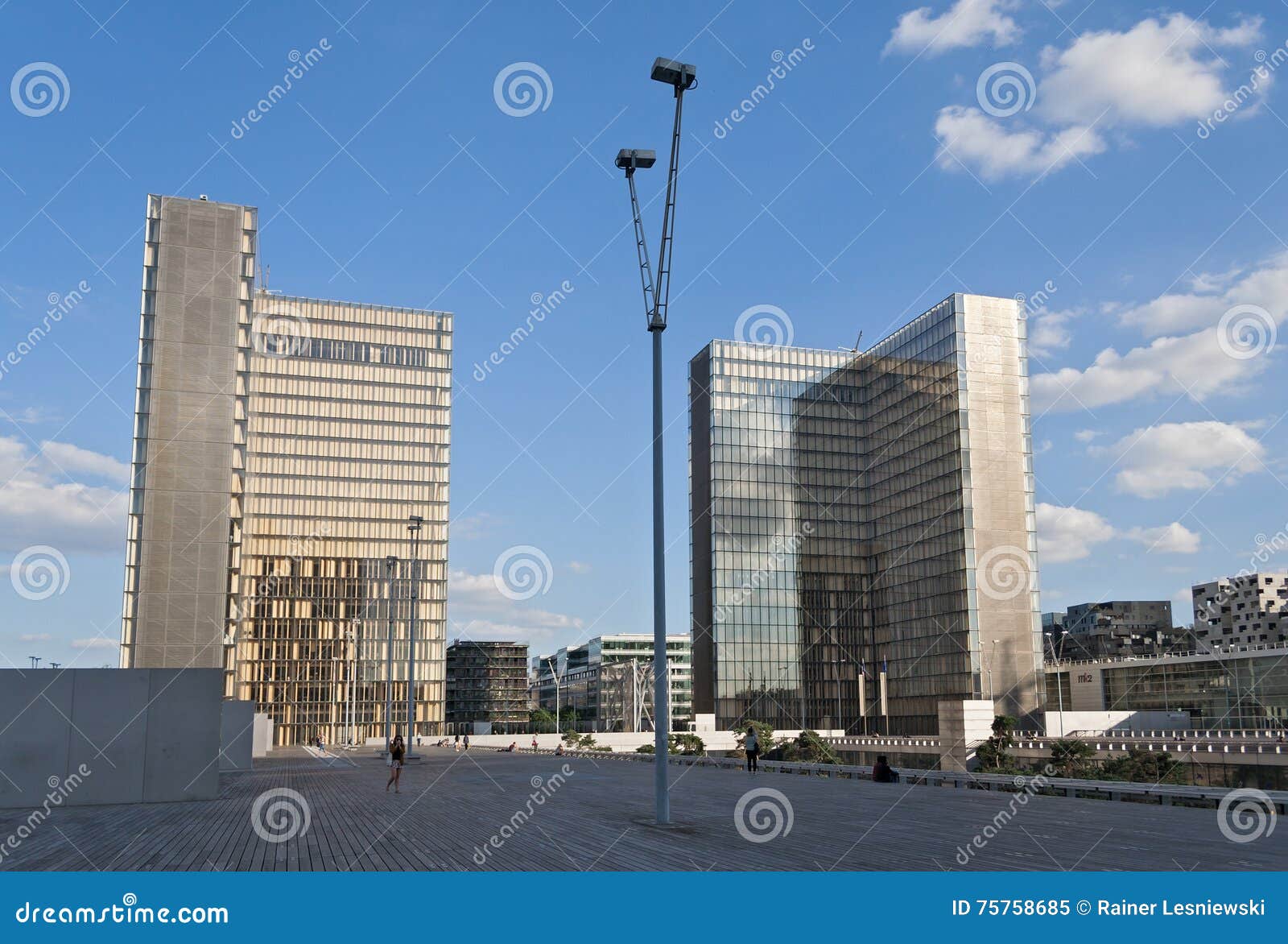 View of the National Library of France, Paris Editorial Image - Image ...