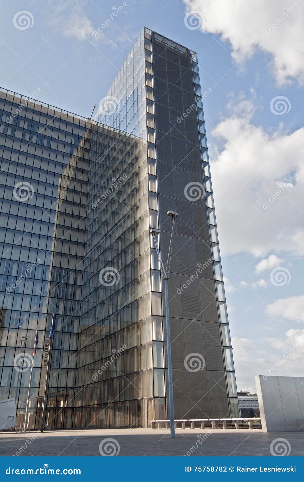 View of the National Library of France, Paris Stock Photo - Image of ...