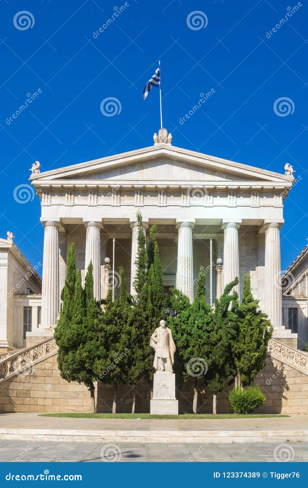 National Library of Greece - Athens Stock Image - Image of science ...