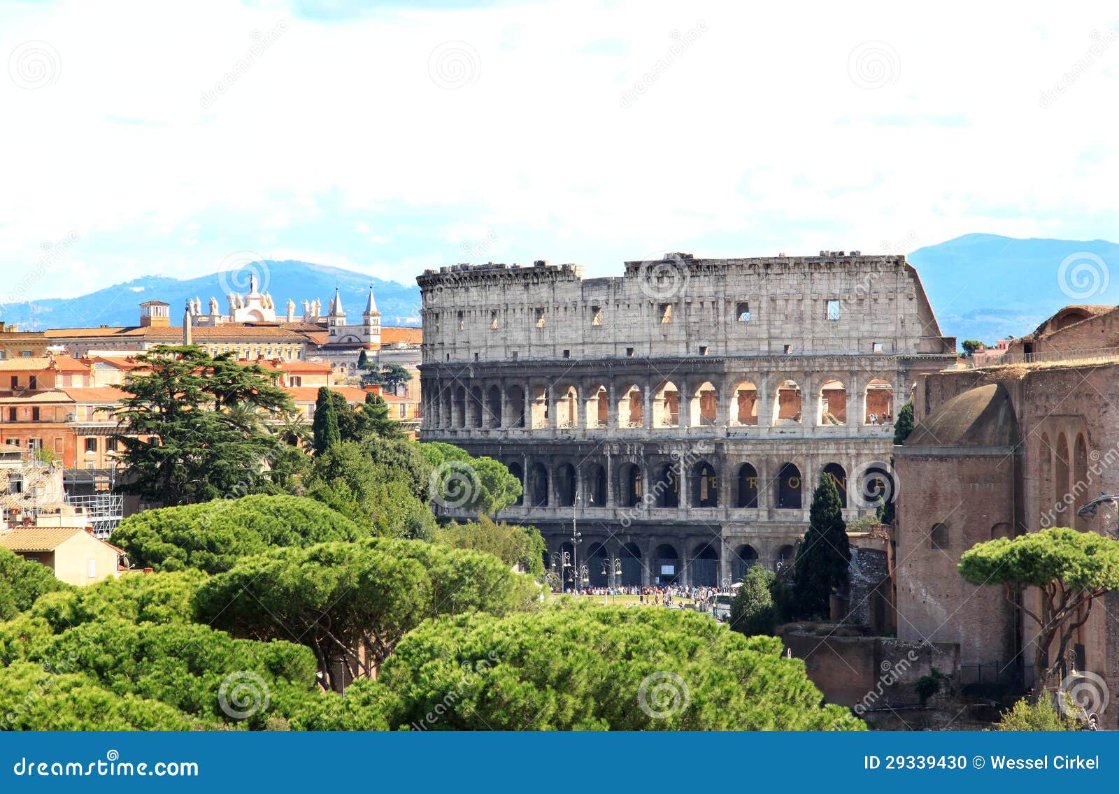 View from National Monument To the Colosseum, Rome Editorial Image ...