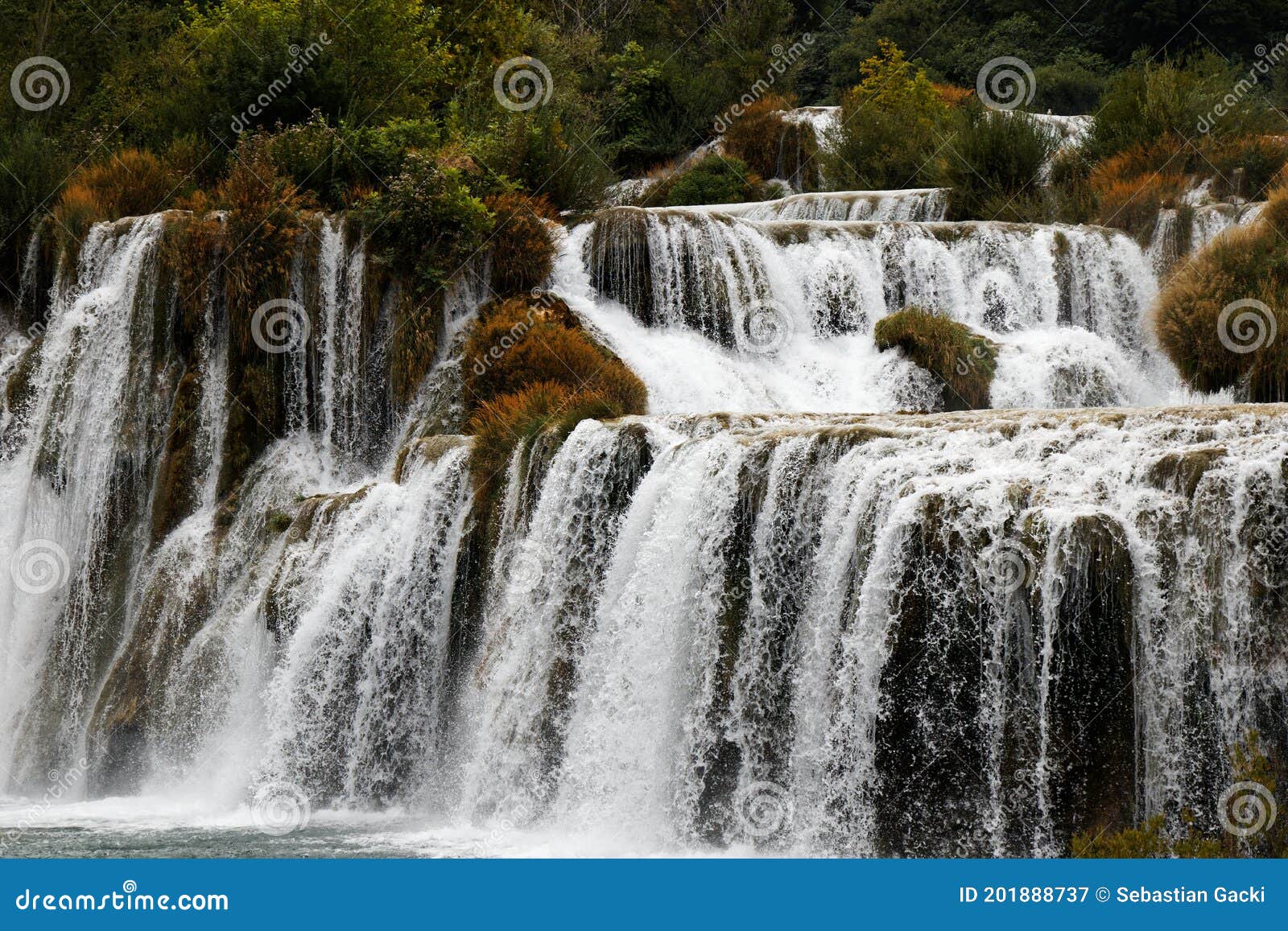 Spring watterfalls stock image. Image of natural, plant - 201888737