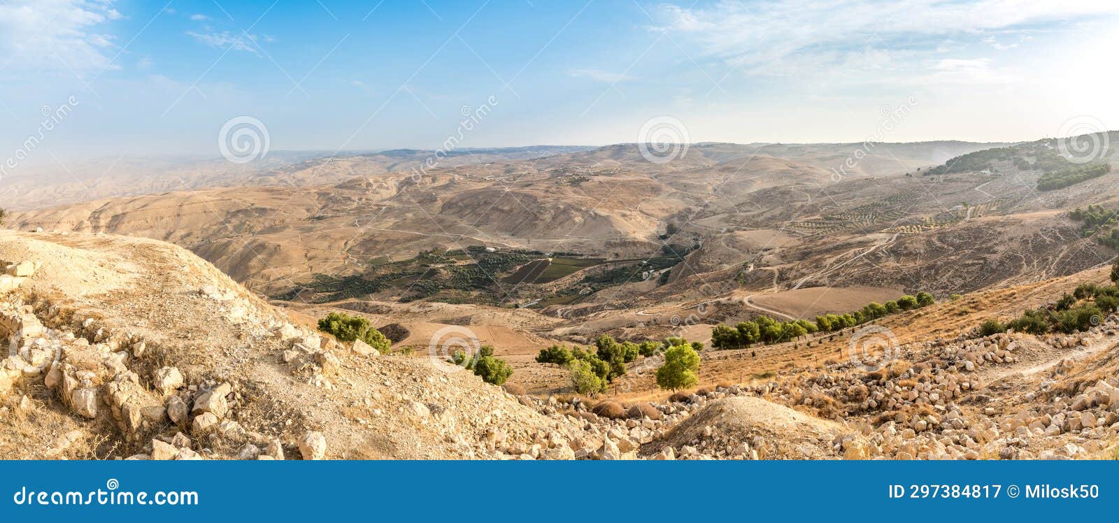 View at the Nature from Mount Nebo Hill in Jordan Stock Image - Image ...