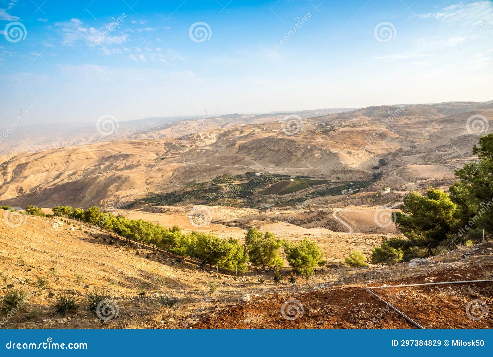 View at the Nature from Mount Nebo Hill in Jordan Stock Image - Image ...