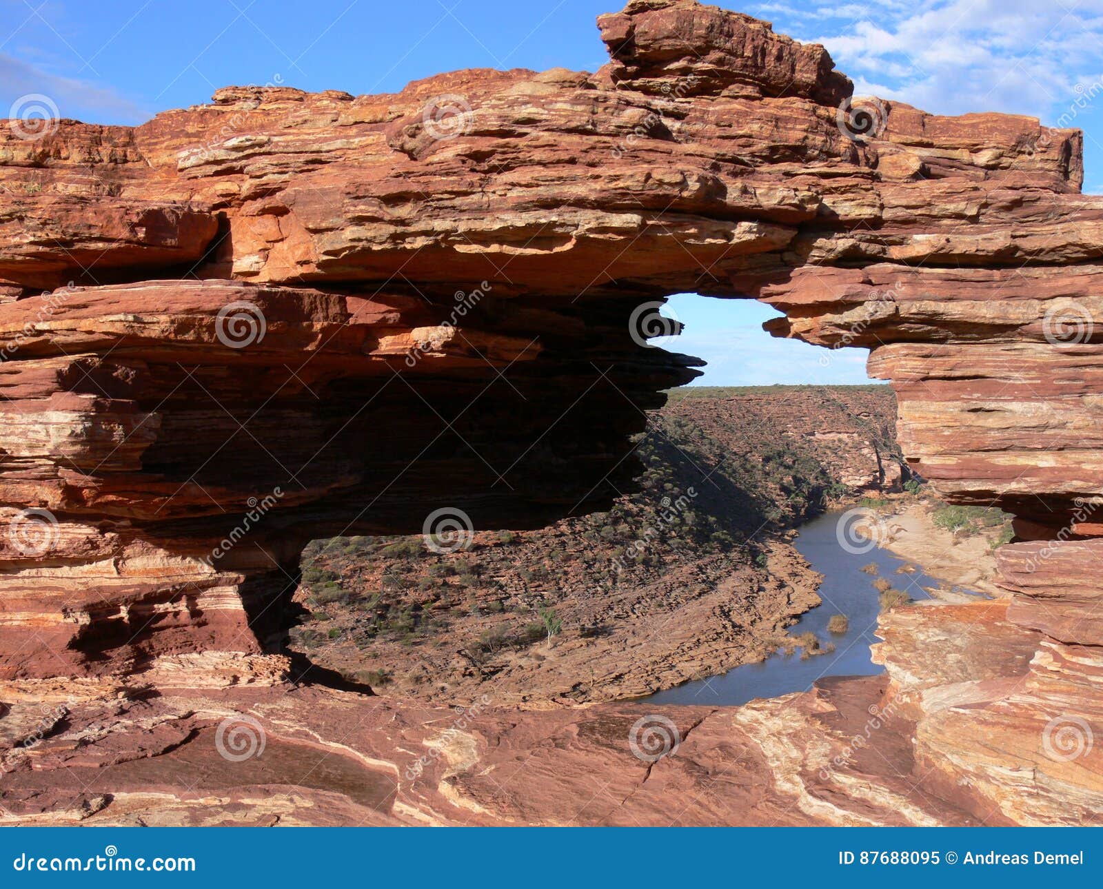 View through Nature`s Window on the Murchison River Stock Image - Image ...