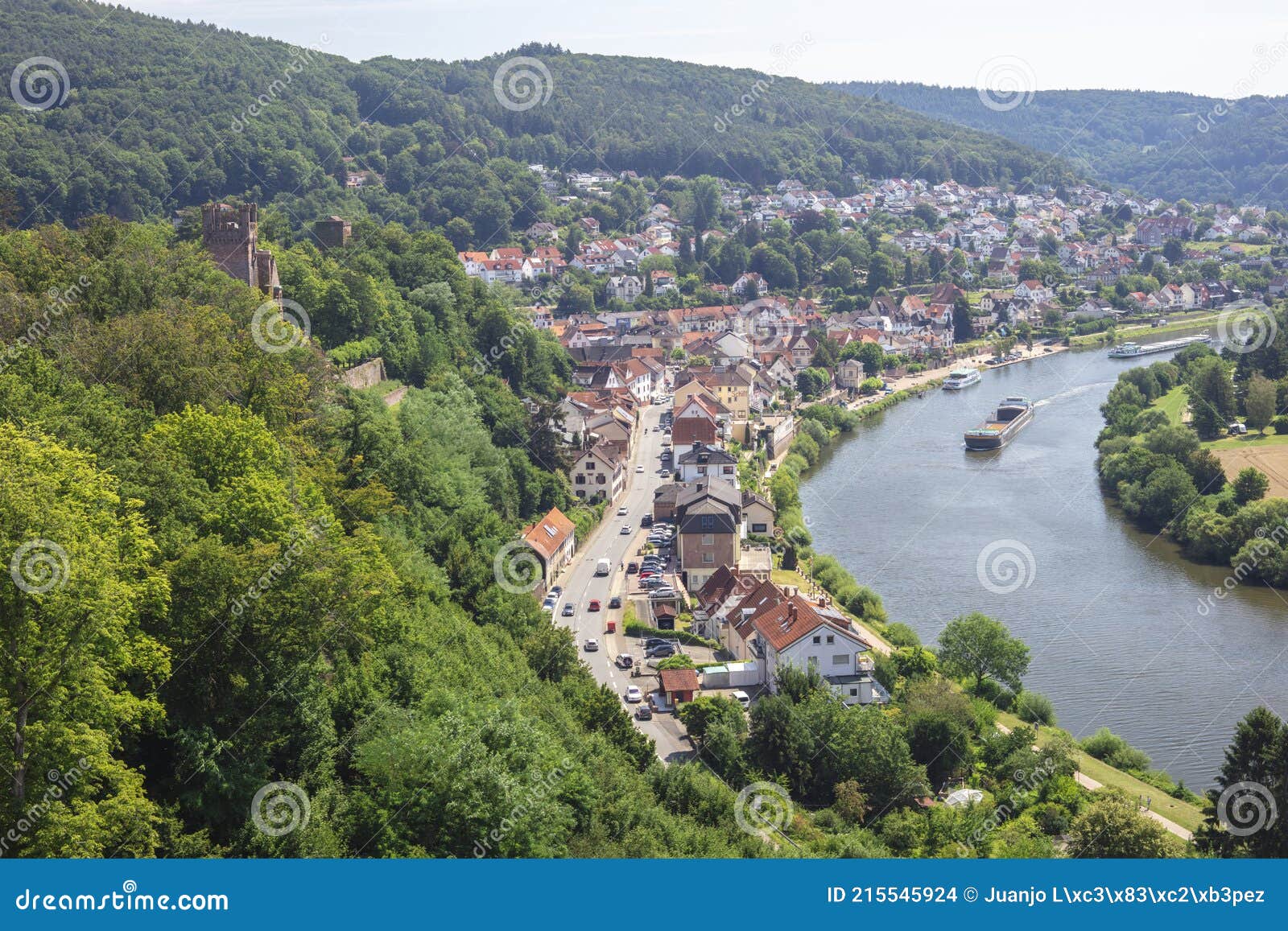 View of Neckar River Landscape in Germany Stock Photo - Image of ...