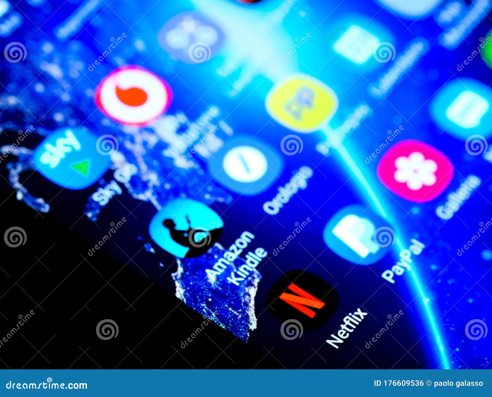 View of Netflix App Icon on a Smartphone,digital Video Streaming ...