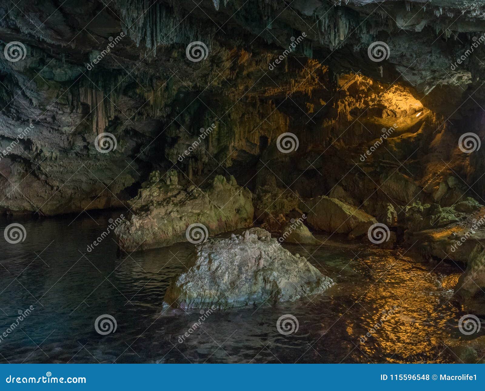 Inside the Nettuno Cave in Sardinia Stock Photo - Image of northwest ...