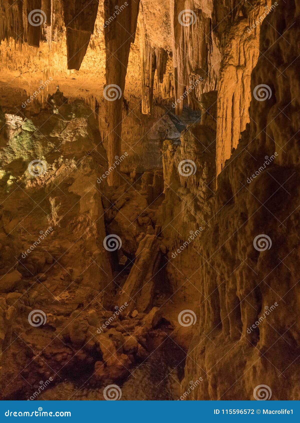 Inside the Nettuno Cave in Sardinia Stock Photo - Image of stalagmite ...
